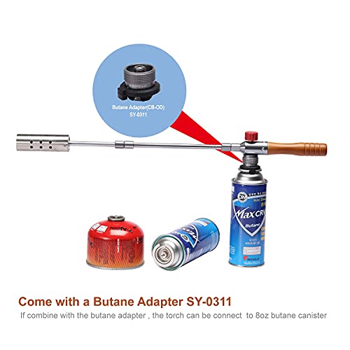 Portable Grill Torch ,Charcoal Starter and Lighter,Weed Torch ,Garden Torch ,Blow Torch for Weed Wood Charcoal Lighter Fireplace Lighter Campfire (Gas Canister Not Included)