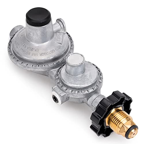 Stanbroil Horizontal Two Stage Propane Regulator with 3/8" Female NPT and POL for RV, Vans, Trailers, Campers