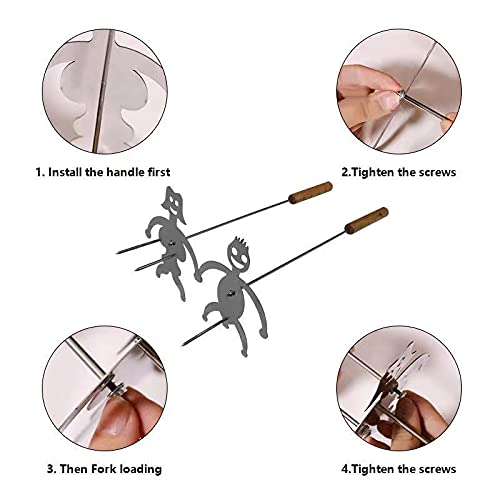 Hot Dog and Marshmallow Roasters-Bonfire Grill Stick for Campfire, Bonfire and Grill