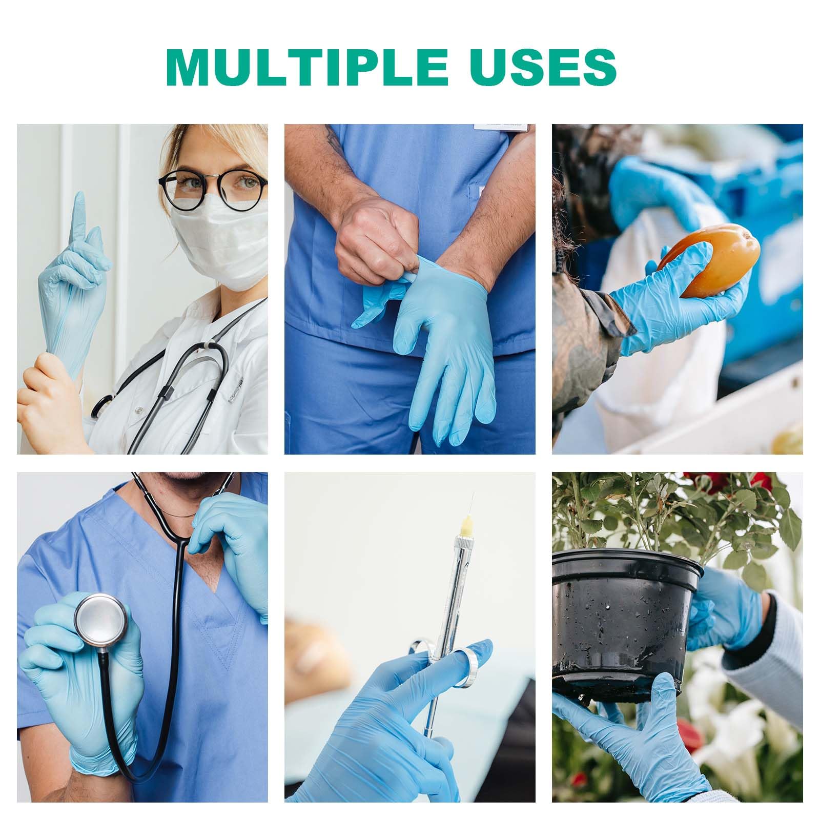 VASTMED 500PCs Dental Grade Examination Leone Nitrile Gloves 4.0G Finger Tips Texture Latex-Free Professional Grade Gloves