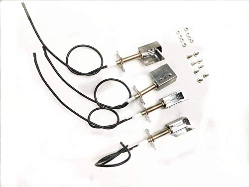 BBQ Future Ceramic Electrode, Gas-Catcher Ignition Chamber Kit for Bakers & Chefs Gas Grill Models, Replacement Parts for Chef BIG-8116; GR2039201-BC-00, 4-Pcs