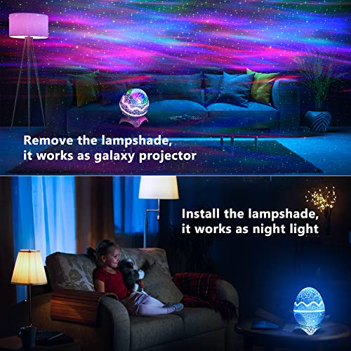 Brizled Star Projector Night Light, Dinosaur Egg Shaped Galaxy Projector Light with Bluetooth Speaker & White Noise, LED Nebula Starry Night Light Projector Remote for Room Party Birthday Home Theater