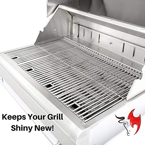Kona Safe/Clean Grill Brush and Scraper with Speed/Scrape - Bristle Free BBQ Grill Brush - 100% Rust Resistant Stainless Steel Barbecue Cleaner - Safe for Porcelain, Ceramic, Steel, Cast Iron