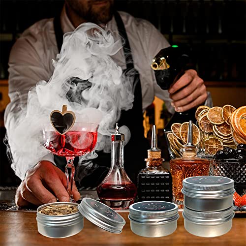 Yinanroa Wood Chips for Smoking Gun Hand-held Smoke Gun Smoker Infuser Cocktail Smoker Kit（Oak,Peach,Apple,Cherry 4 Pack） Wood Chips for Smoker