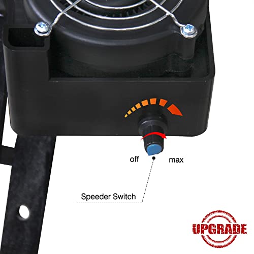 Mydracas DC12V BBQ Fire Starter Air Blower Cooking Blower Big Green Egg Grill Fan for Big Green Egg Kamado Joe Classic,Shorten The Time of Ignite The Charcoal (Upgrade Version)