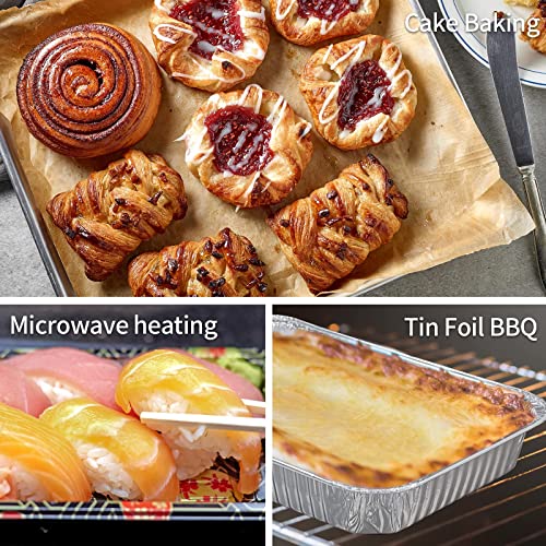 SuperMMarK 60 Packs Blackstone Griddle Accessories Rear Aluminum Grease Tray, Disposable Drip Pans, Grease Cup Liners Compatible Blackstone Griddles 28"/36"/30"/17" and 22"