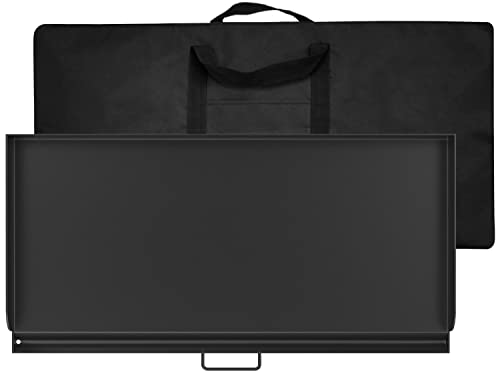 MixRBBQ 14 x 32 inch Heavy Duty Steel Griddle with Carrying Bag for Camp Chef Stove Grill, Nonstick Flat Top Cooking Griddle, Outdoor BBQ Camping Grills Accessories