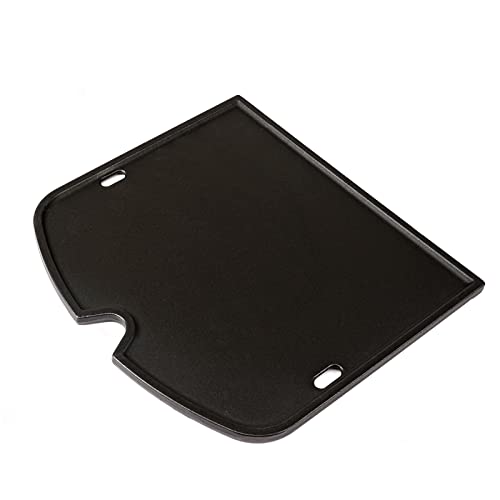 Hisencn Cast Iron Grill Griddle for Weber Traveler Portable Gas Grill, Cooking Griddle for Weber Traveler 9010001 Outdoor BBQ Grill Replacement Part, Black