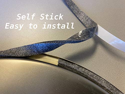 LavaLock 12 GREY High Performance BBQ Gaskets Smoker Seals - Self Stick 1/2 x 1/8 x 15 ft long Hi -Temp
