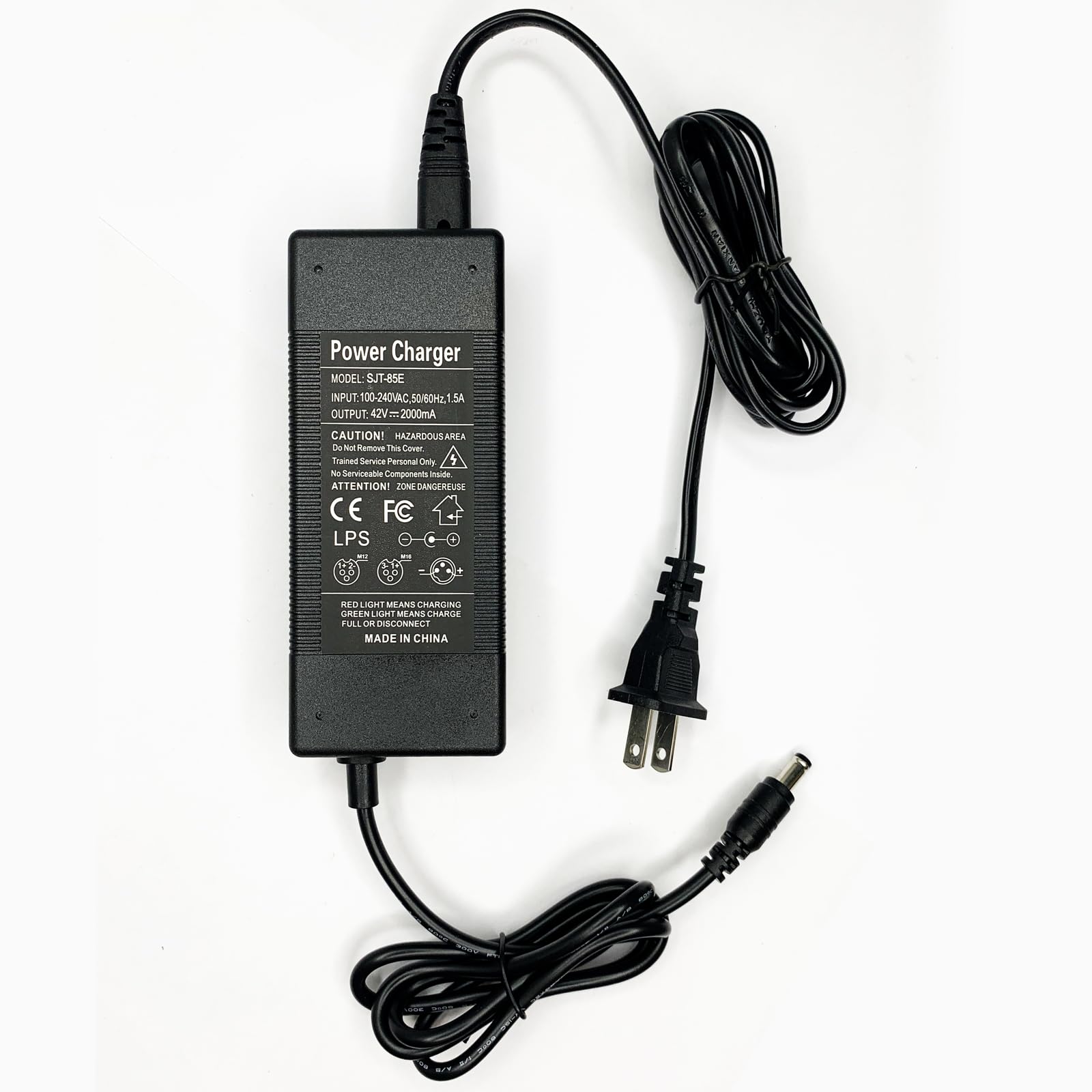 54.6V 2A Fast Battery Charger Adapter, 5multiple Output interfaces,Compatible with 48V Electric Scooter and Bike Lithium Batteries.