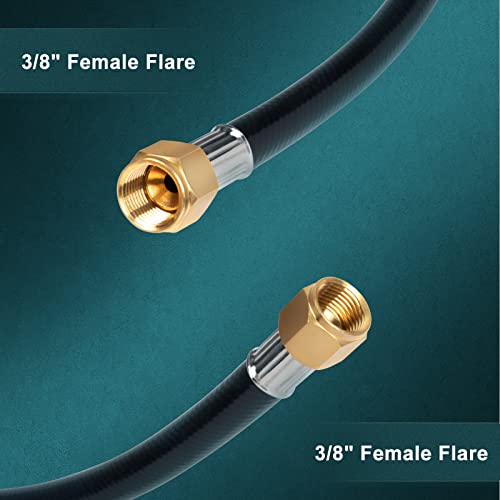GASPRO 18-Foot Propane Hose Extension for Propane Devices with 3/8" Male Flare, for RV, Gas Grill, Heater, Burner and More, Flexible and Durable