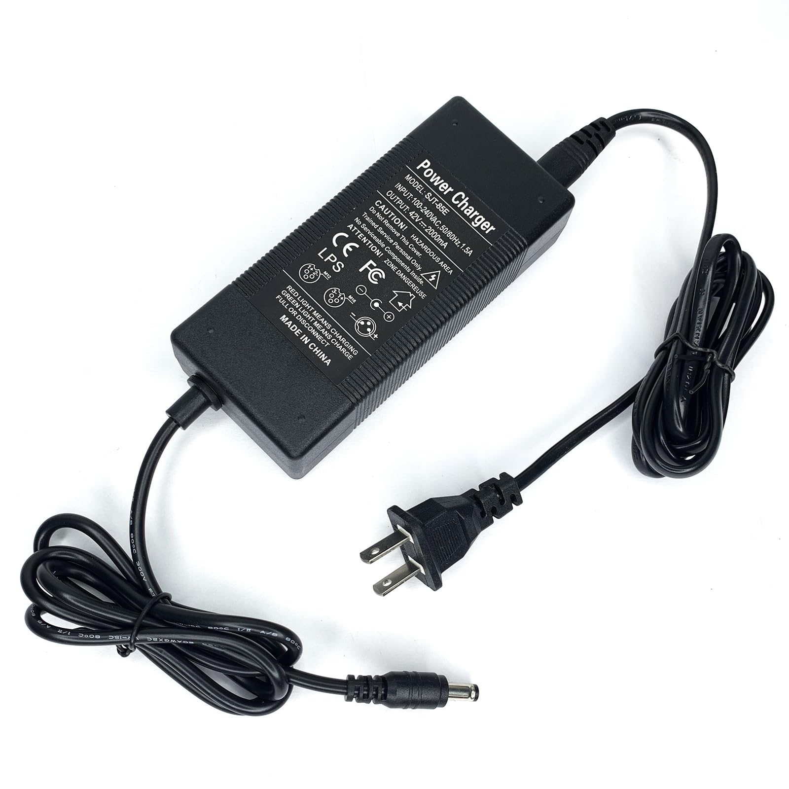 54.6V 2A Fast Battery Charger Adapter, 5multiple Output interfaces,Compatible with 48V Electric Scooter and Bike Lithium Batteries.