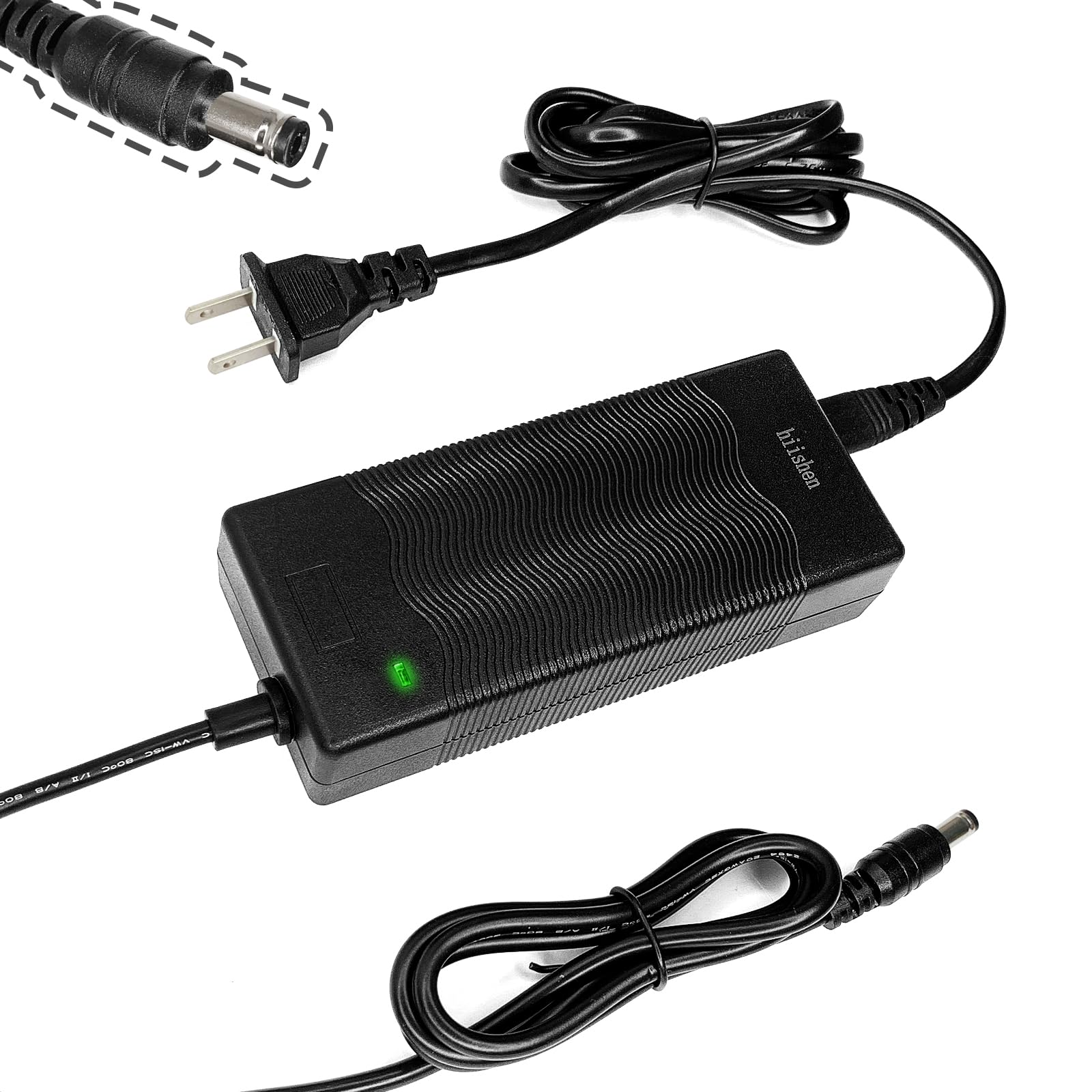 54.6V 2A Fast Battery Charger Adapter, 5multiple Output interfaces,Compatible with 48V Electric Scooter and Bike Lithium Batteries.