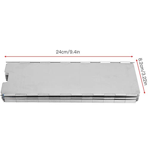 10 Pcs Outdoor Camping Gas Cooker Stove Wind screen Meet All You Needs Backpacking Camping for Other Outdoor Activities for Picnic Cooking(Silver)