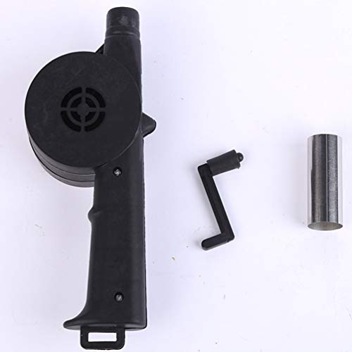 Hemoton 2pcs Bbq Air Blower Fast Fire Starter Manual Air Blower Hand Crank Bbq Fan Outdoor Camping Grills Accessories Tools