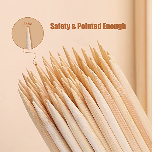 30 Inch / 75cm Extra Long Wood Skewers 50Pcs, Heavy Duty Bamboo Wooden Marshmallow Sticks for Fire Pits Roasting Campfire, Kids Safe Disposable Camping Skewer for Smores Grilling Kebab BBQ Barbecue