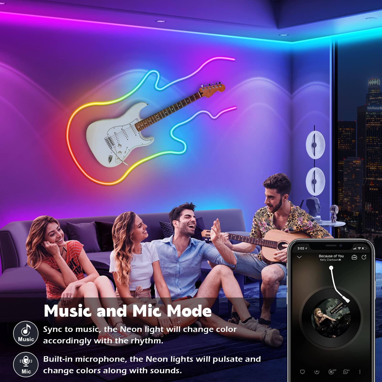 20Ft Neon Rope Lights,Flexible Led Rope Lights Control with App/Remote,Multiple Modes Rope Lights,IP65 Outdoor RGB Led Neon Lights Waterproof,Music Sync Gaming Led Neon Light Strip for Bedroom Decor