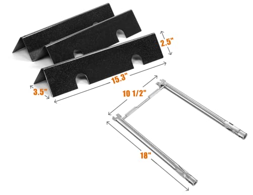 VENUSTEK 7635 Replacement Flavorizer Bars (Front-Mounted Control) Compatible for Weber Spirit I&II 200 Series,Spirit E210,S210,E220, S220 for Weber Flavor Bars,69785 Grill Burner Tubes,7642 Igniter