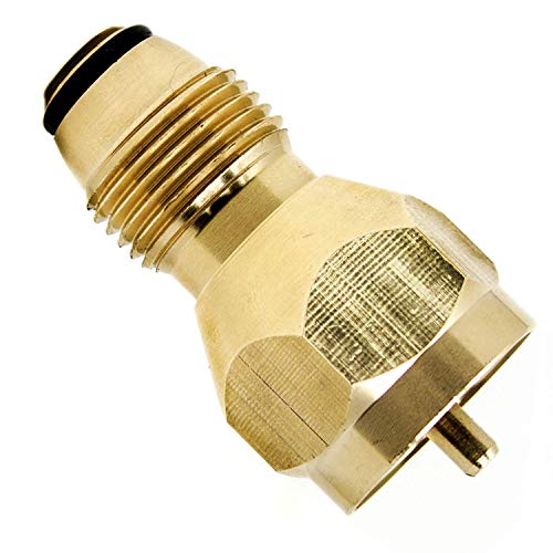 GasOne 50190 Refill Adapter POL Type for Steel Propane Cylinder, Gold Color