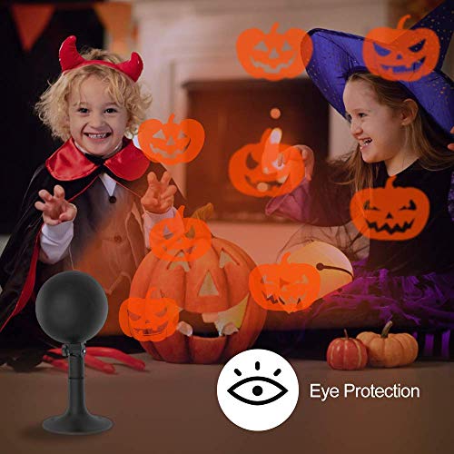 Auxiwa Halloween Lights Outdoor Decorations Projector Show Indoor LED Pumpkin Projection Outside Spotlight for Holiday House Wall Landscape Party Decorations