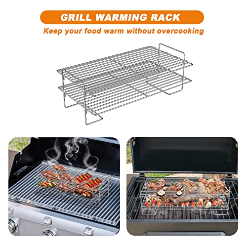 Stanbroil 17 Inch Universal Stainless Steel Smoke Shelf/Warming Cooking Rack Replacement for Traeger and Other Wood Pellet Grills/Gas Grills