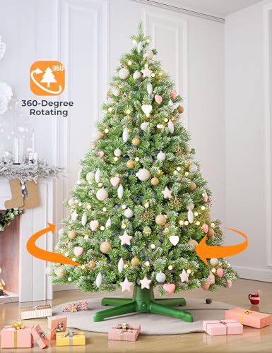 DG-Direct Rotating Christmas Tree Stand with Remote Control, Stable 360 Revolving Tree Base Stand, Up to 9ft and 120 lb. Adjustable Christmas Tree Holder for Xmas Tree, Artificial Tree (Green)