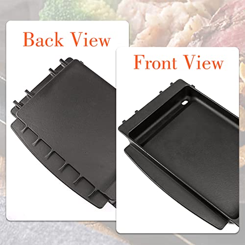 QuliMetal Cast Iron 7658 Grill Griddle for Weber Spirit 200, Spirit 300, Spirit II 200, Spirit II 300, Spirit E210, E310, Genesis Silver/Gold B/C, Genesis 1000-5000, Replace for Weber 7597 Griddle