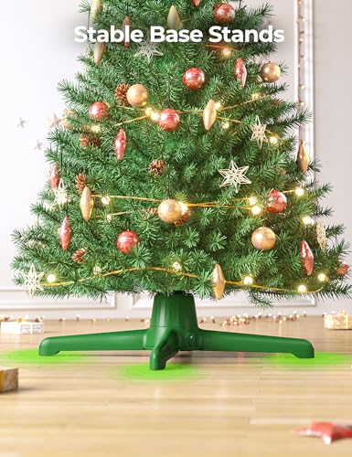 DG-Direct Rotating Christmas Tree Stand with Remote Control, Stable 360 Revolving Tree Base Stand, Up to 9ft and 120 lb. Adjustable Christmas Tree Holder for Xmas Tree, Artificial Tree (Green)