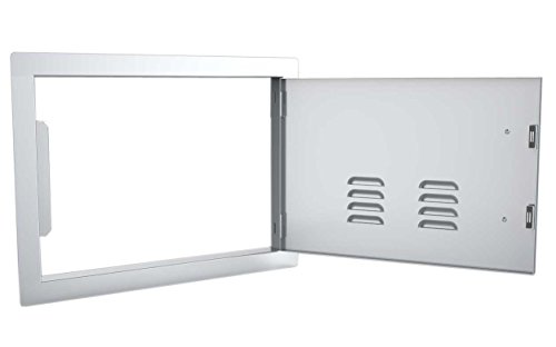SUNSTONE A-DH1724 17-Inch by 24-Inch Horizontal Access Door with Vents,Stainless Steel