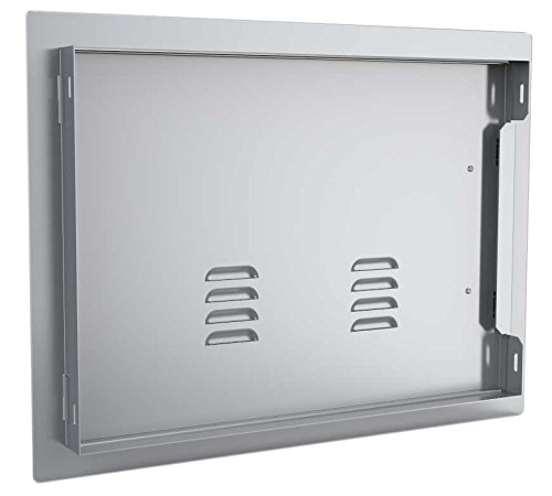 SUNSTONE A-DH1724 17-Inch by 24-Inch Horizontal Access Door with Vents,Stainless Steel