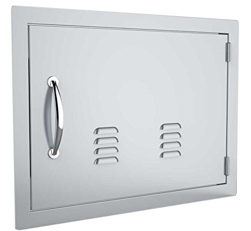 SUNSTONE A-DH1724 17-Inch by 24-Inch Horizontal Access Door with Vents,Stainless Steel
