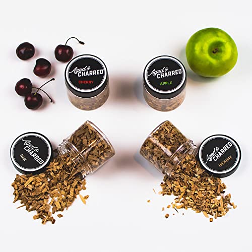 Save 10% on Wood Chips Bundle for Cocktail Smoker Kit: Variety + Fruit 8-Pack for Whiskey Bourbon Smoking Kits and Smoker Tops by Aged & Charred