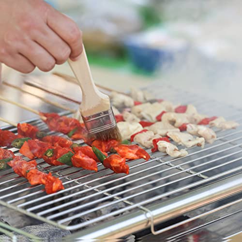 Elsjoy Set of 4 Barbeque Wire Mesh Net Grill Grid, 12 x 10 Stainless Steel Grill Grates BBQ Grill Racks, Replacement Smoker Wire Rack for Roasting, Cooling, Baking