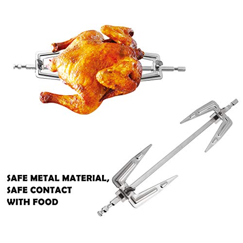 SENTOP Stainless Steel Air Fryer Fork, Roast Chicken Fork Fish Meat Grilling Fork, Air Fryer Accessories Grill Fork for BBQ Home Kitchen Outdoor Camping