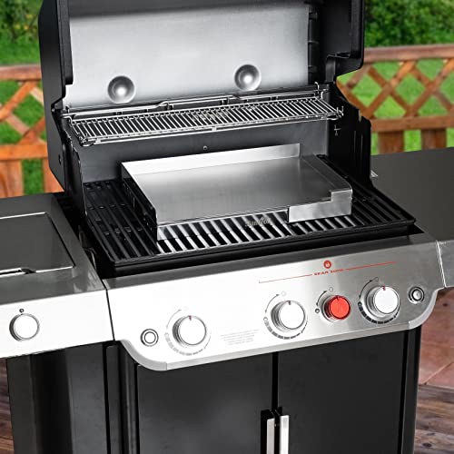Stanbroil Universal Stainless Steel Grill Griddle with Even Heat Cross Bracing for BBQ Charcoal/Gas Grills, Camping, Tailgating, and Parties 23β x 16β