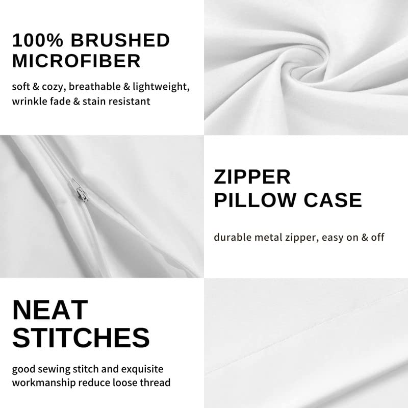 zcsm French Bulldog Sheets Full Size Sheet Sets - Cute Dog Puppy Bed Sheets, Soft Microfiber & Deep Pocket & Wrinkle Free Bedding Sheets & Pillowcases, 1 Fitted Sheet, 1 Flat Sheet, 2 Pillow Cases