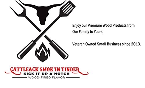 Cattleack Smok'in Tinder Oak Kiln Dried Pizza Oven Wood, 6" Length Mini Splits for Portable Wood Fired Pizza Ovens, Approximately 15 lb, Firewood Kindling, Fire Starter, Fireplace, Campfires, BBQ