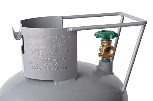 Flame King YSN100HOGa 100 LB Pound Horizontal & Vertical Propane Cylinder POL Valve, Gray