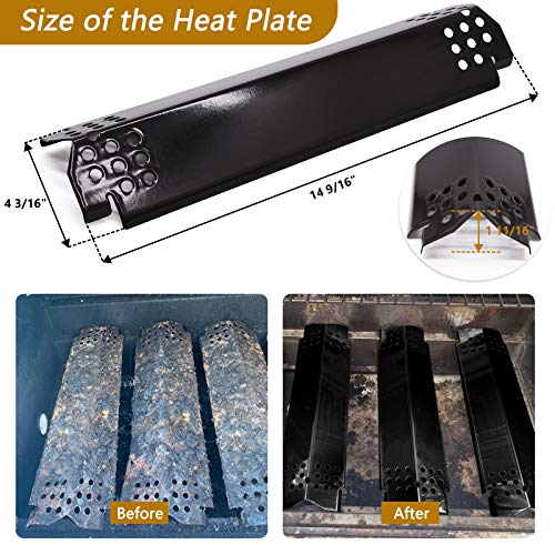 Replacement Parts for Nexgrill 720-0896B 720-0896C 720-0896E Deluxe 6 Burner Gas Grills, 6 Pack Burner Tubes, Flame Tamers Heat Shields Replacement for Nexgrill 720-0882A 720-0896 720-0925 Grills