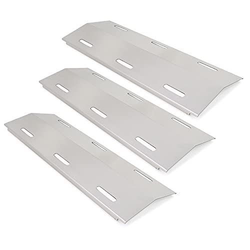 Zemibi Heat Plate for Ducane 30400040, 30400042, 30400043, 30400045, 30400046, 30558501, S3200, S5200, BBQ Stainless Steel Grill Burner Cover Flame Tamer Tent Shield, 16 7/8", Pack of 3