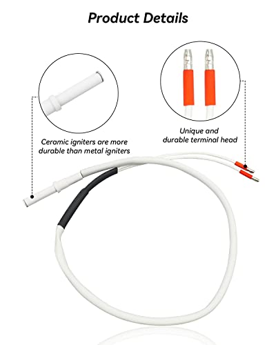 QLZOZB Ceramic Hot Rod Igniter 12V 80W Fit for Green Mountain Grills Jim Bowie Daniel Boone Prime, Replace P-1271 P12V-1028