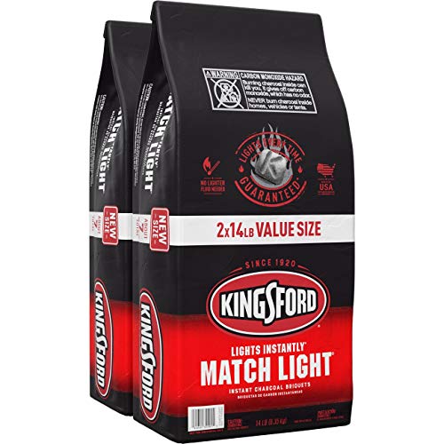 Kingsford Match Light Instant Charcoal Briquettes, BBQ Charcoal for Grilling – 14 Pounds