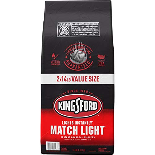 Kingsford Match Light Instant Charcoal Briquettes, BBQ Charcoal for Grilling – 14 Pounds