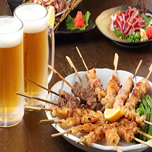 6” inch 100pcs Bamboo Wood Paddle Picks Skewers Toothpicks for Cocktail,Appetizers,Fruit,Sandwich, Snacks, Package of 100 Wooden Paddle Pick Skewer,Party Forks