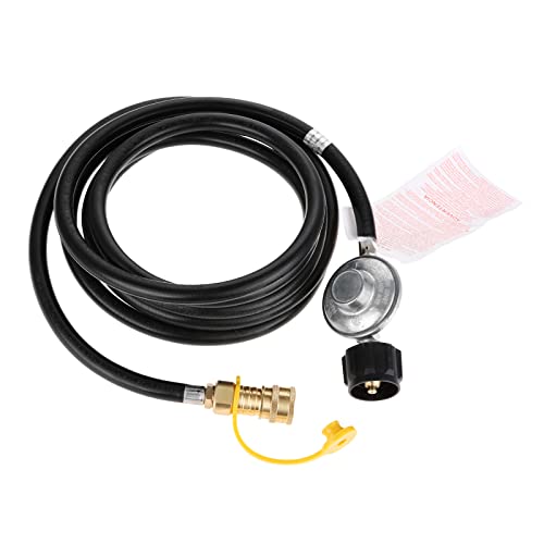 Lemfema 12FT Propane Hose Regulator - 3/8 inch Female Quick Connect Disconnect x QCC1 Propane Tank Connection Replacement for Mr. Heater Big Buddy Heater