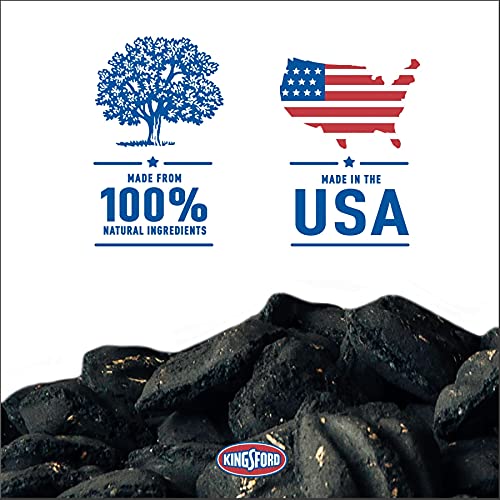 Kingsford 32079 Original Charcoal Briquettes with Hickory, 8 lb, Black