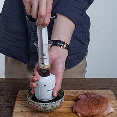 Meat Tenderizer/Sauces Injector/Tenderizer Injector/Meat Injector/Needle 30 Stainless Steel(3 Injection Needle Pinhole) Marinade Flavor Syringe ,Ultra Sharp Stainless Steel Blades - Apriller