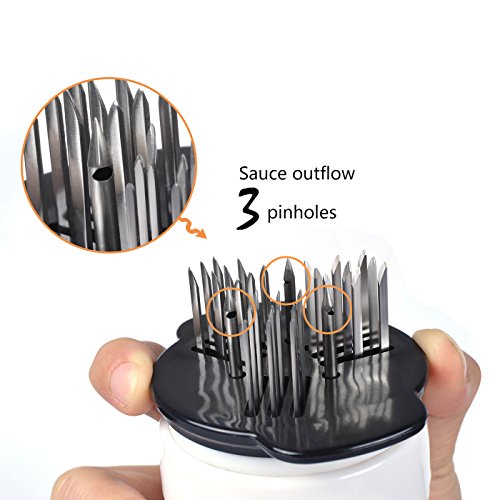Meat Tenderizer/Sauces Injector/Tenderizer Injector/Meat Injector/Needle 30 Stainless Steel(3 Injection Needle Pinhole) Marinade Flavor Syringe ,Ultra Sharp Stainless Steel Blades - Apriller