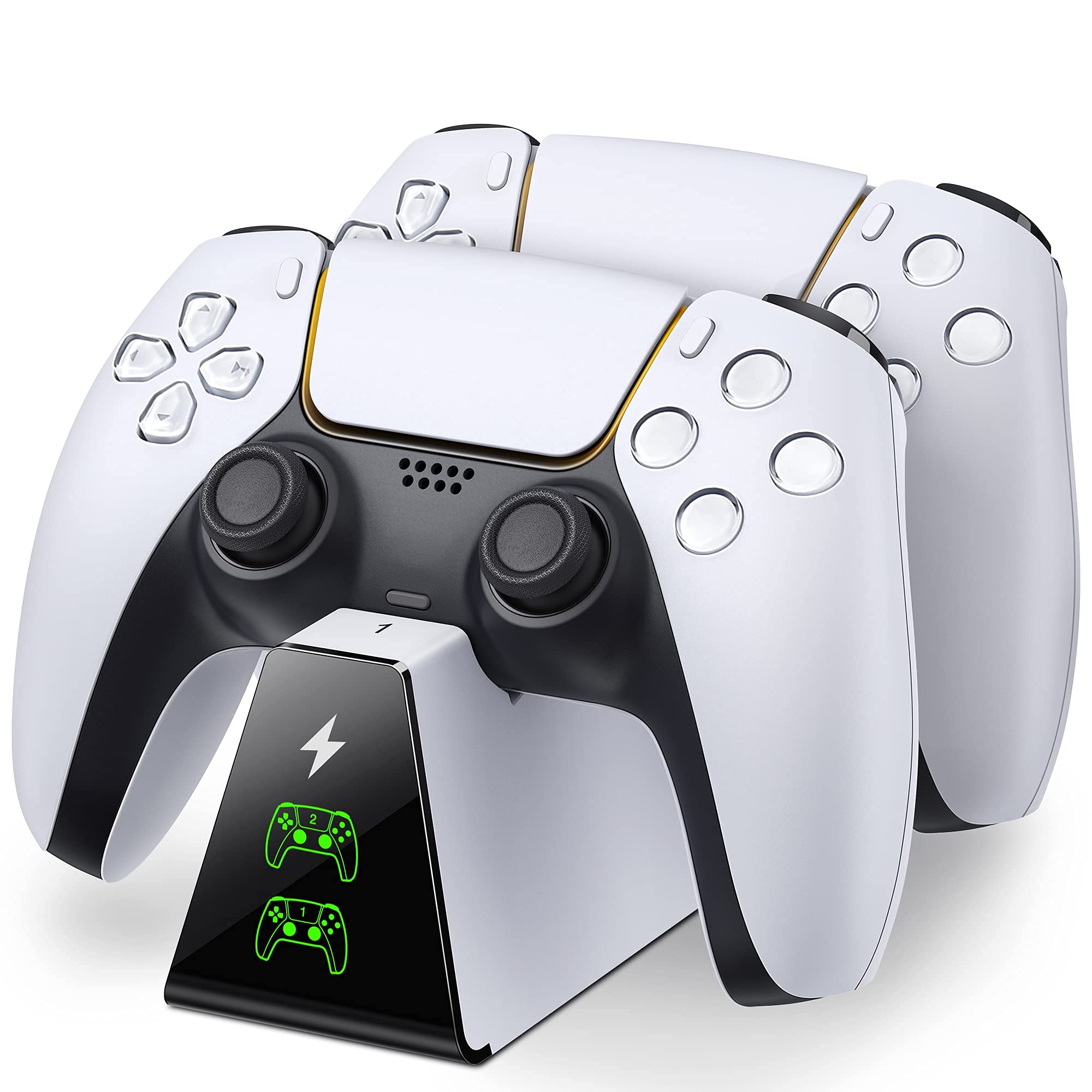 Controller Charging Station for PS5 Dualsense Controller, Controller Charger for PS5 with LED Indicator, Fast Charging Stand Dock for PS5 Controller, Charging Station for PlayStation 5 Controllers