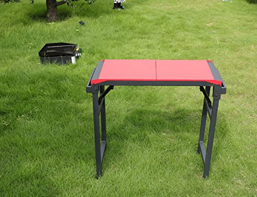 SafBbcue Adjustable Griddle Stand for Blackstone 17 Inch Griddle 22" Griddle, Multifunctional BBQ Stand with Double -Shelf Outdoor Worktable for Cuisinart, Pit Boss, Royal Portable Grill, Pizza Oven